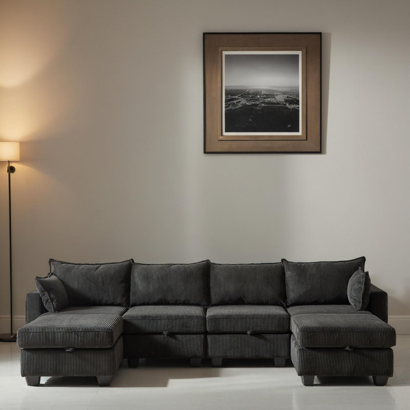 Latitude Run® 6 - Piece U-Shaped Modular Sectional Sofa Bed Sleeper Couch | Wayfair